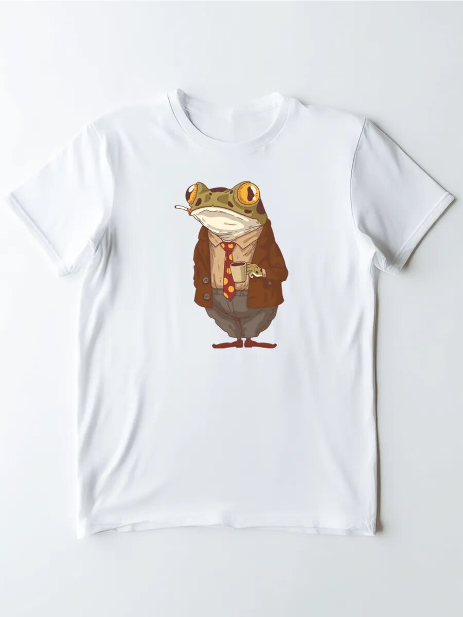 Футболка лягушка офисный клерк