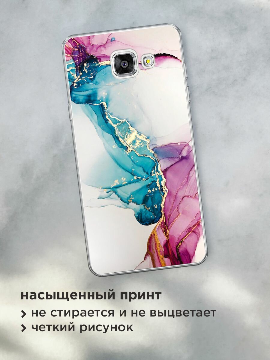 Чехол на Samsung Galaxy A5 2016 / Самсунг Галакси А5 2016 с принтом "Розовые разводы рисунок" — фото 1