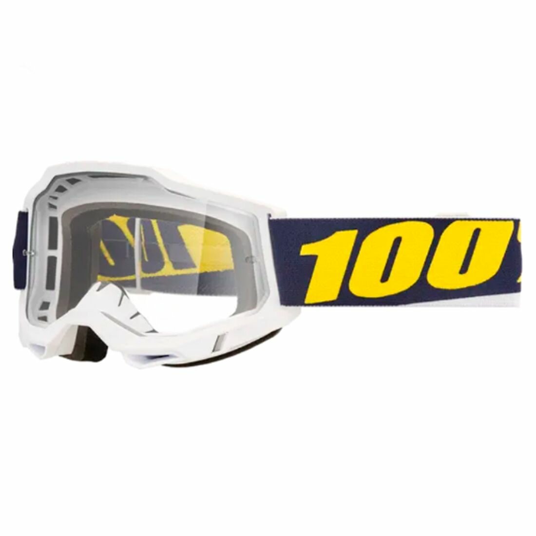 Кроссовые очки, маска 100% Accuri 2 Goggle, с прозрачной линзой.