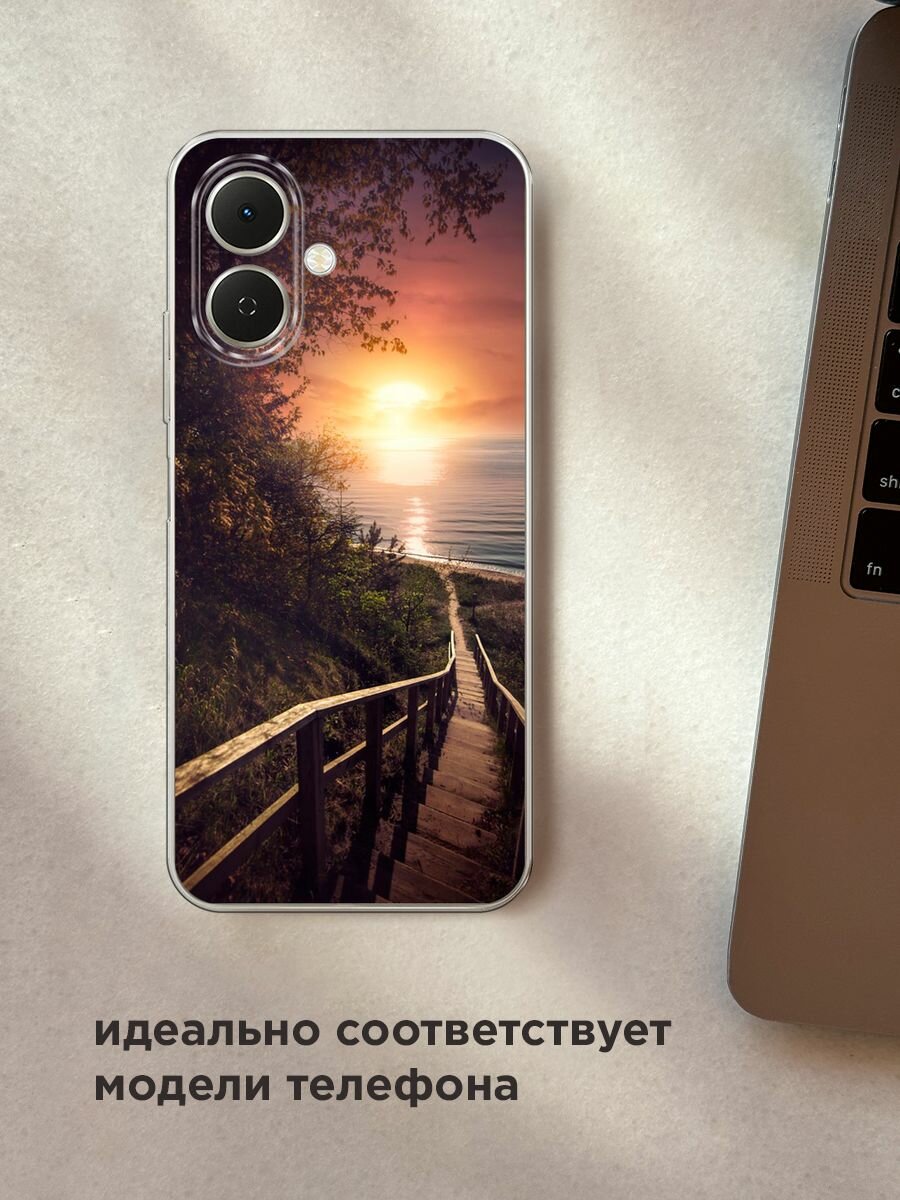 Чехол на Tecno Spark Go 2 / Текно Спарк Го 2 с принтом "Мост у воды" — фото 1