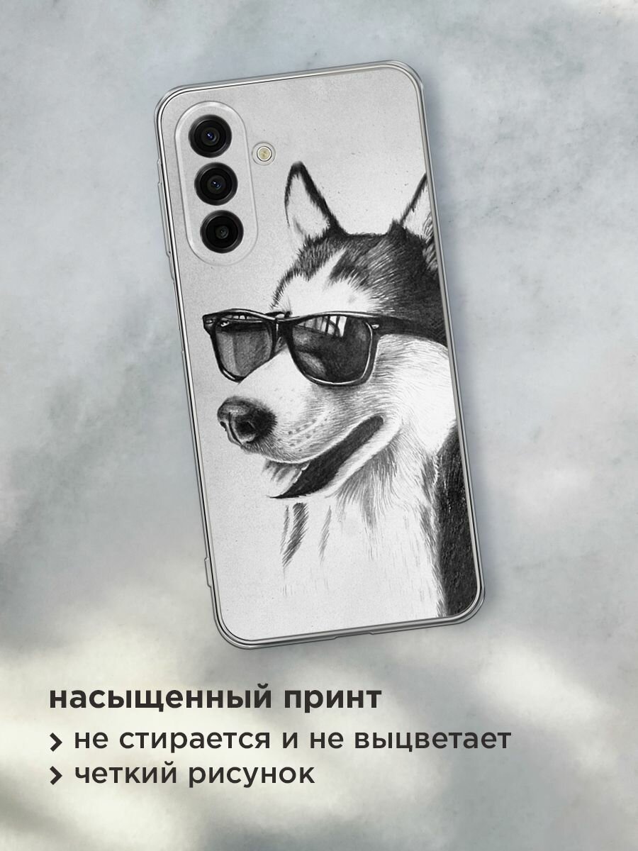 Чехол на Samsung Galaxy A17 / Самсунг А17 с принтом "Крутой Хаске" — фото 1