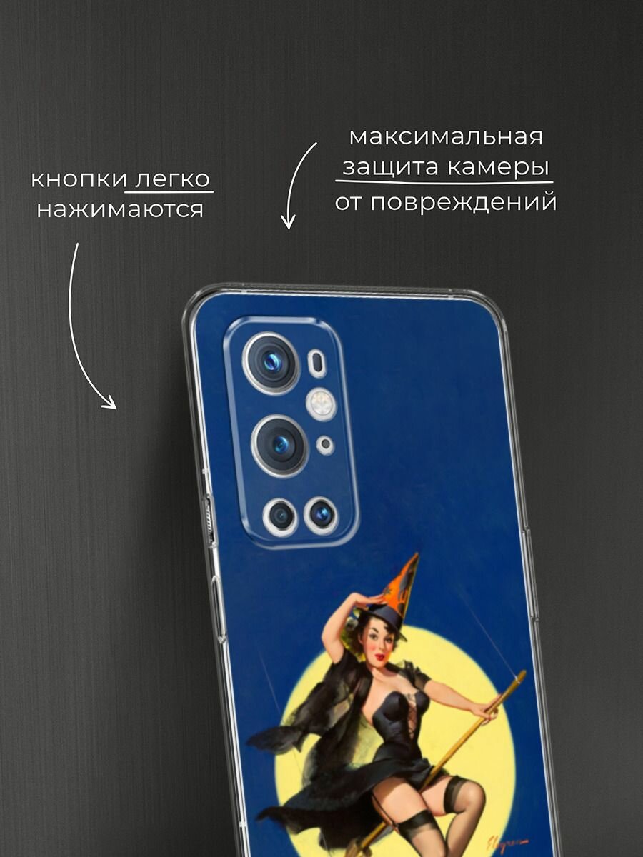 Чехол на OnePlus 9 Pro / ВанПлас 9 Про с принтом "Pin-Up Witch" — фото 1