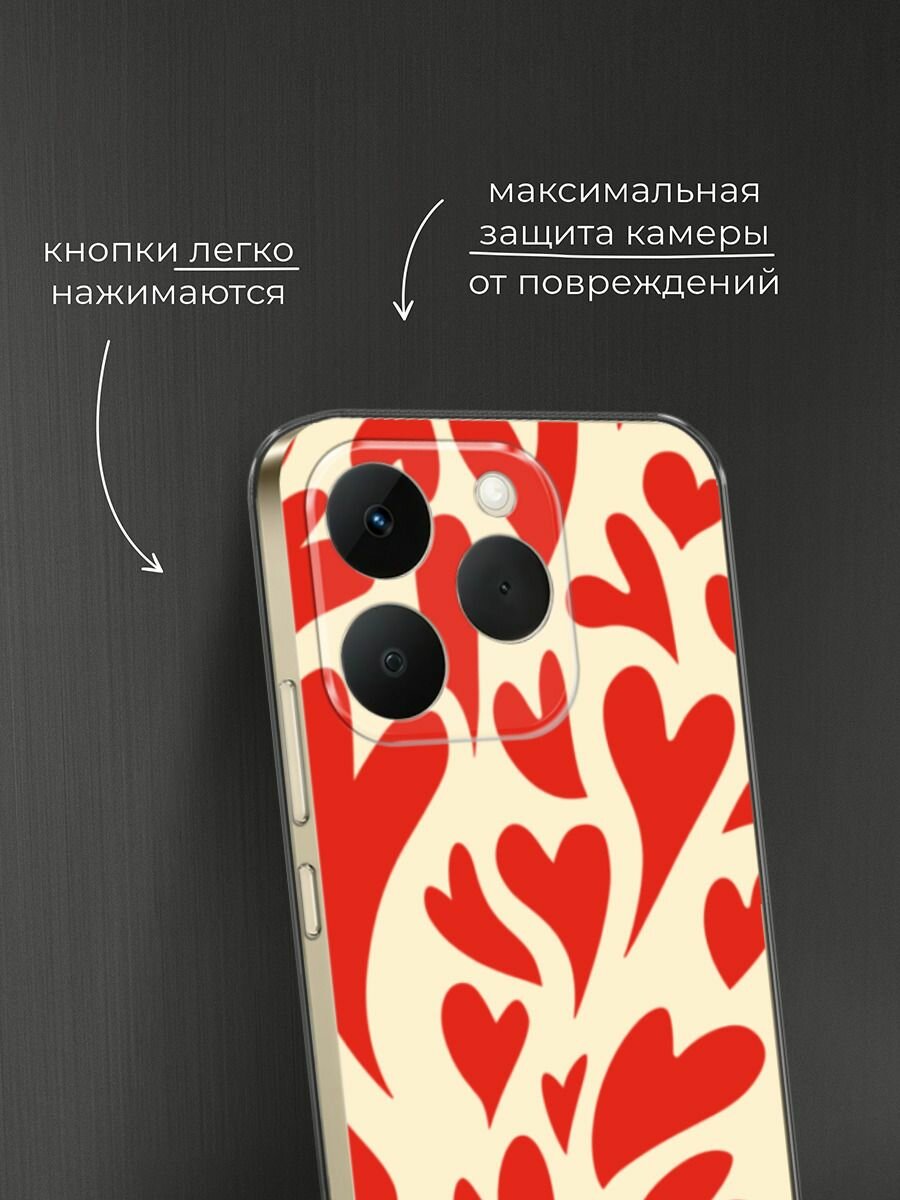 Чехол на Realme 15T / Реалми 15Т с принтом "Crazy hearts 1 - 14 февраля" — фото 1