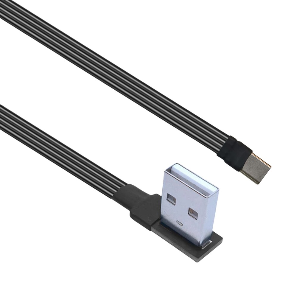 Прямая головка с разъемом типа c (комплект термоусадочной трубки) кабель-5 см-USB с левым изгибом