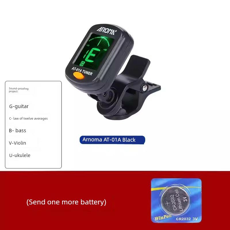 Тюнер для гитары, фолк-гитары, укулеле, электронный автоматический тюнер, шифтер тона, аксессуар с креплением на клипсу