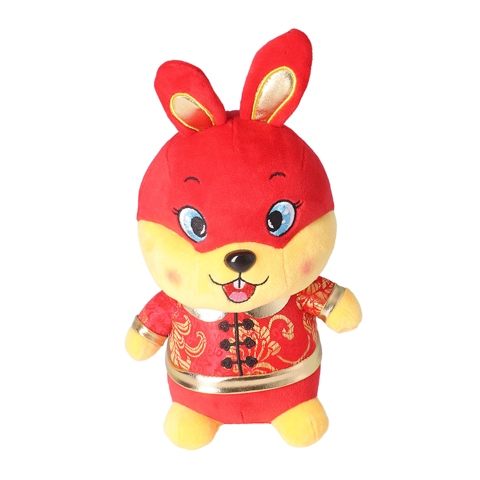 Новогодний плюшевый кролик, красный, 7.9 дюйма.