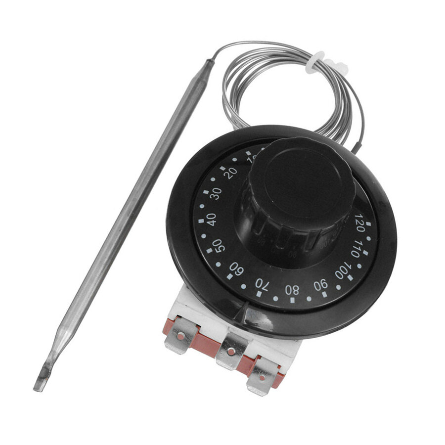 Капиллярный термостат для охлаждающего радиатора вентилятора с управлением переключателем 0～120℃, 104 мм, универсальный