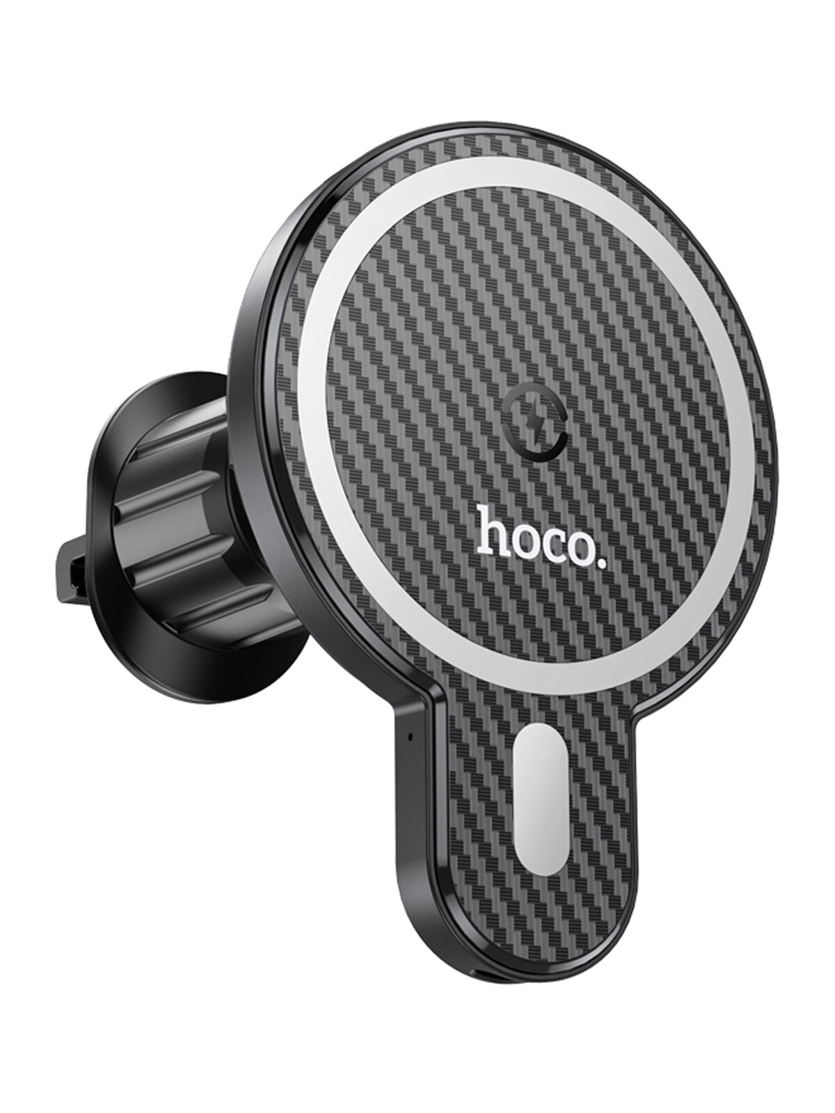 Автомобильный держатель для телефона HOCO CA85 с беспроводной зарядкой, MagSafe, с кабелем, регулируемый угол, черный