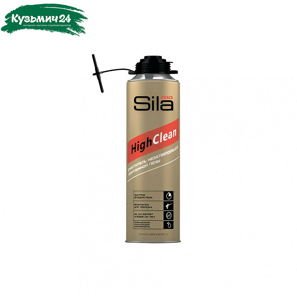 Очиститель монтажной пены Sila для клапанов и адаптеров, 500 мл, 1 шт