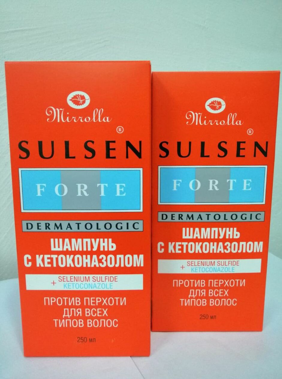 Сульсьен Форте Шампунь с кетоконазолом 250мл 2шт