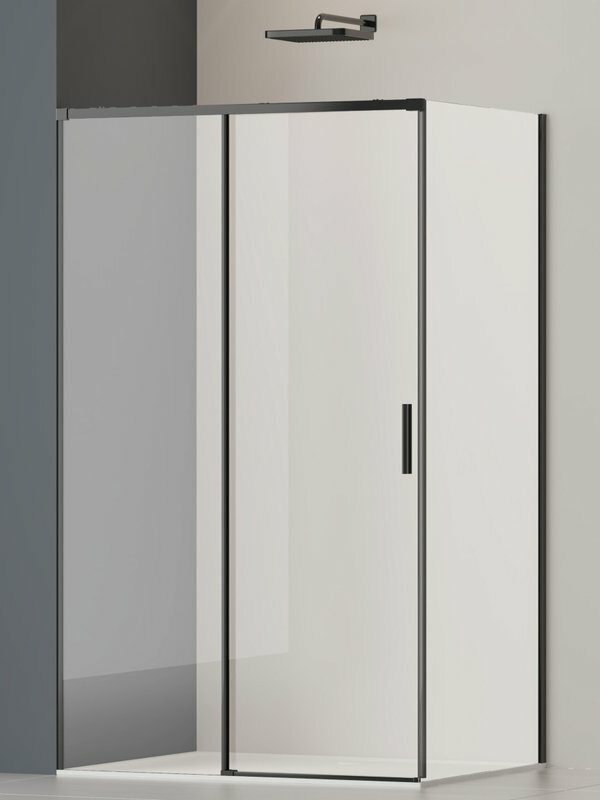 Душевой уголок Vincea Soft 2 VSR-3SO28014CLB 140х80 см, профиль черный, стекло прозрачное