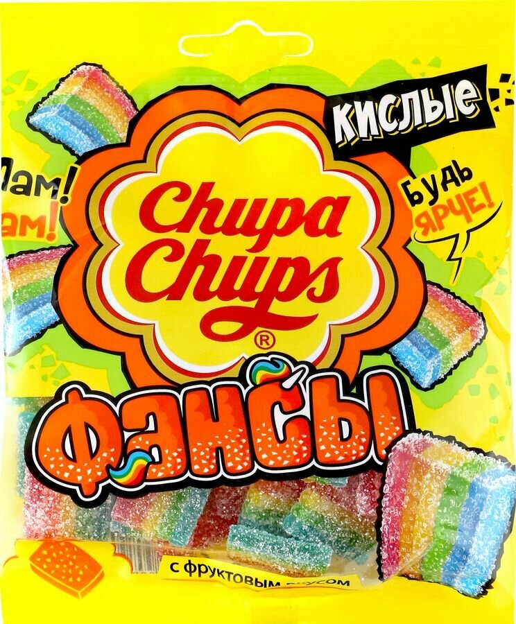Мармелад жевательный CHUPA CHUPS Фансы c фруктовым вкусом экструдир. (Россия) 70г x 5 упаковок
