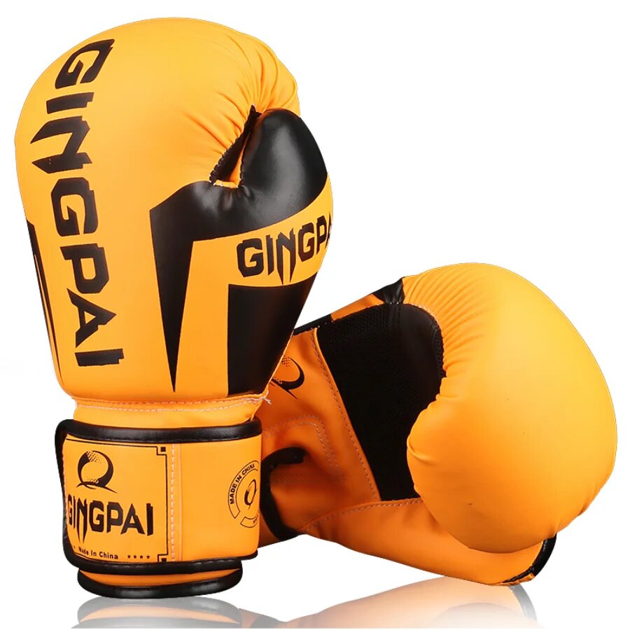 GINGPAI SPORT Боксерские перчатки 6/8/10/12 унций 6oz, No.1 orange