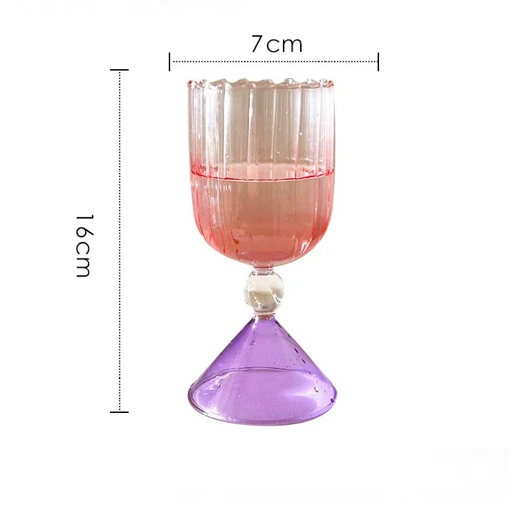 Бордовое коктейльное стекло из боросиликатного стекла, 1, 301-400 мл