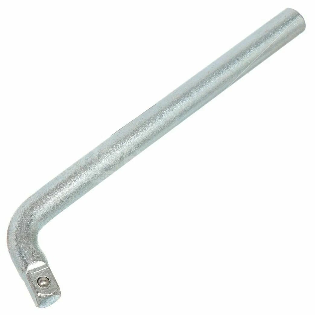 Ключ с присоединительным квадратом изогнутый 200 мм цинк 2исп.