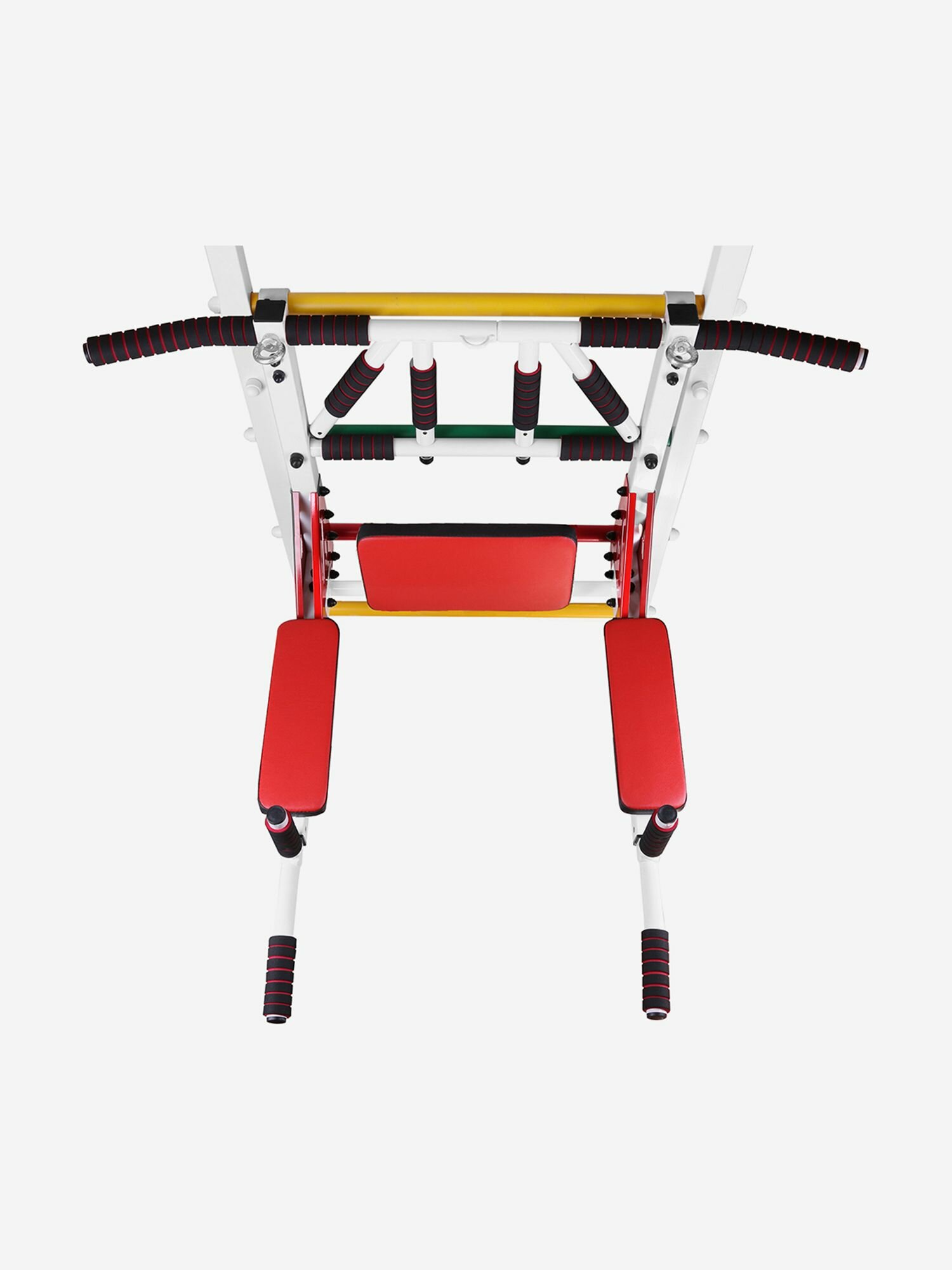 Турник-Брусья-Пресс 3в1 "Мультихват" Усиленный на шведскую стенку WestSport Бело-красный