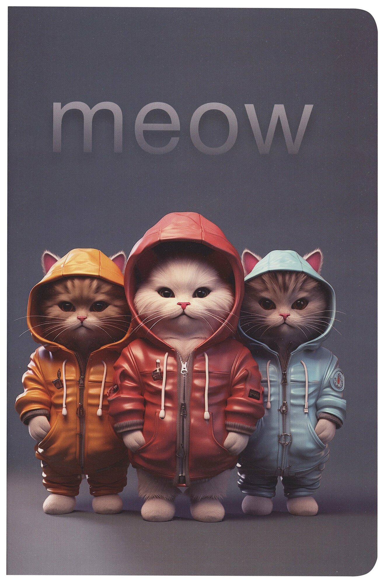 Тетрадь в клетку Kairui, "Коты в комбинезонах", 32 листа