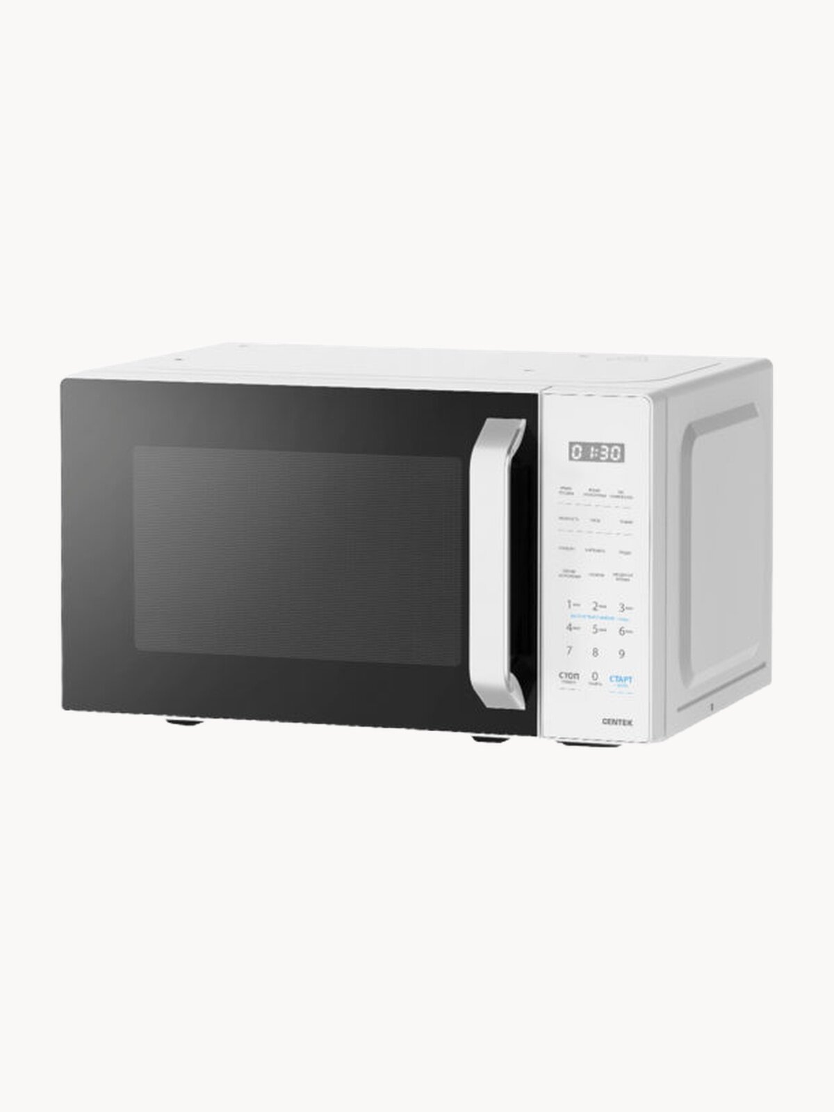 Микроволновая печь CENTEK CT-1551 White: 700Вт, 20л, 10 режимов, функция памяти, таймер, микроволновка, СВЧ печь