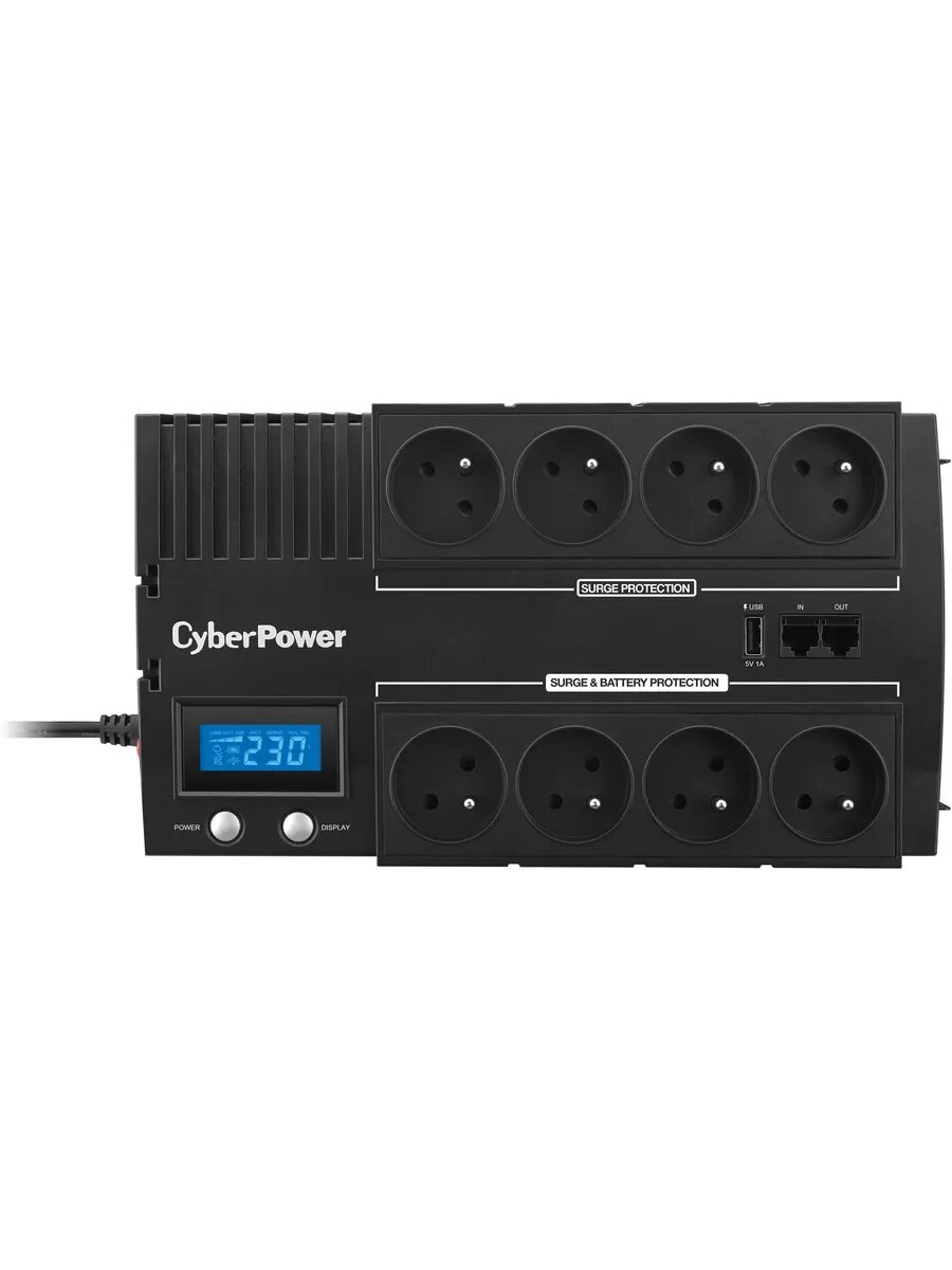 ИБП CyberPower BR1200ELCD 1200VA/720W, black, линейно-интерактивный