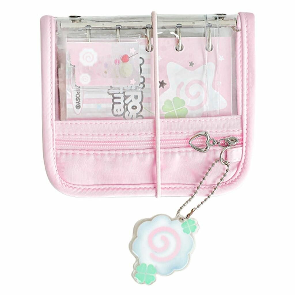 Перезаправляемый 5-кольцевой скоросшиватель, Розовый