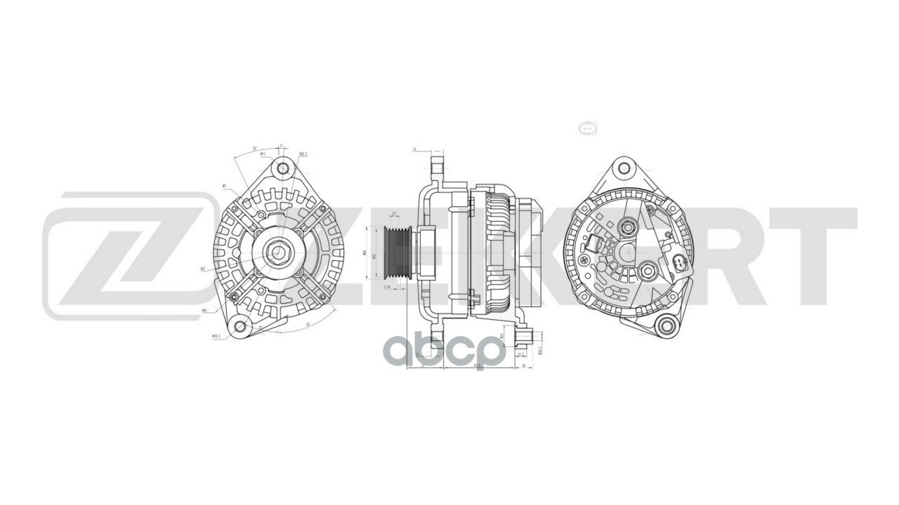 Генератор UAZ Patriot 04- Fiat Ducato (244_ 250_ 290_) 02- Iveco Daily III-V 97- Zekkert арт. ge-1034