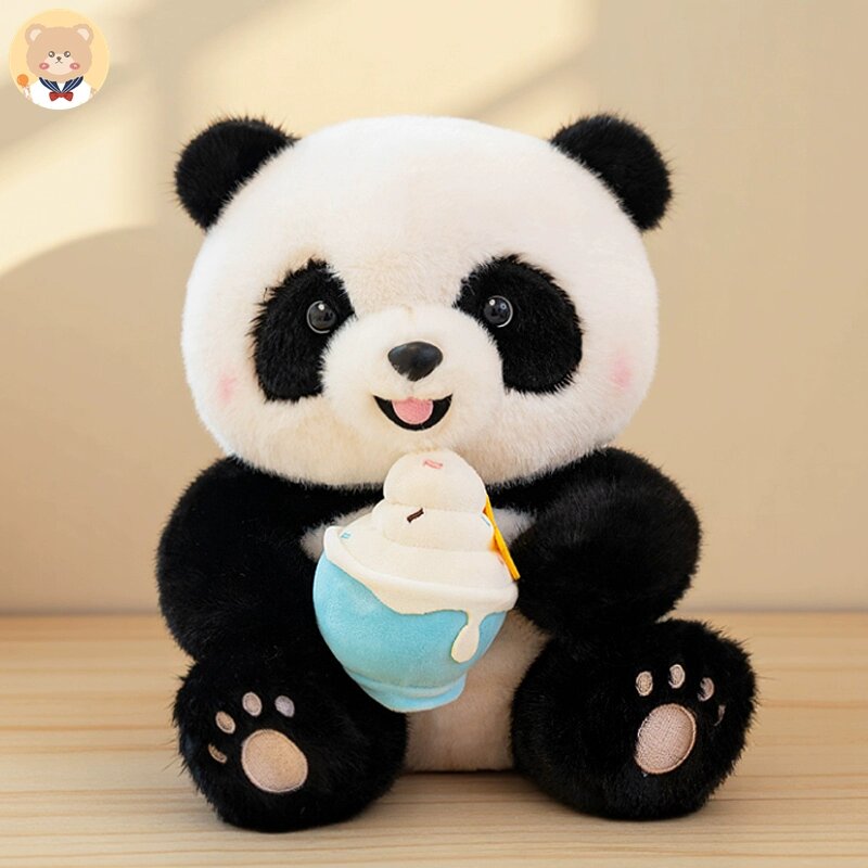 Милая плюшевая игрушка-панда Хуахуа из бамбука, сувенир для путешествий, подарок для детей Стиль смузи_Маленький размер
