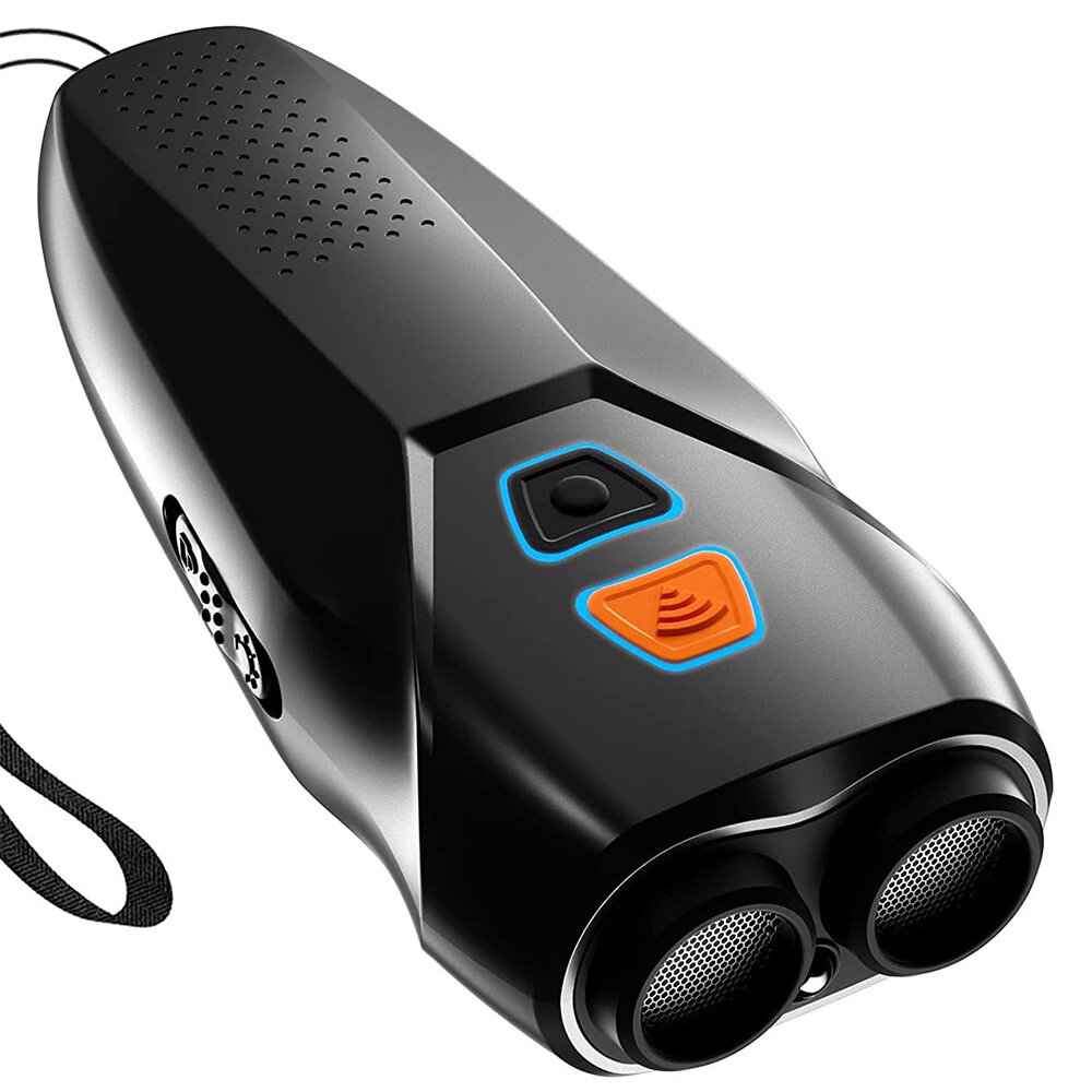 Устройства контроля лая собак. Устройство против лая с двумя датчиками и светодиодным фонариком. Ультразвуковой отпугиватель лая собак для использования в помещении и на открытом воздухе.