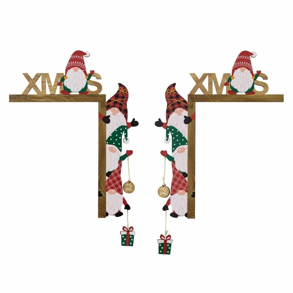 2 шт. Рождественский декор для дверных проемов, угловые украшения, праздничные принадлежности для вечеринок, подарок