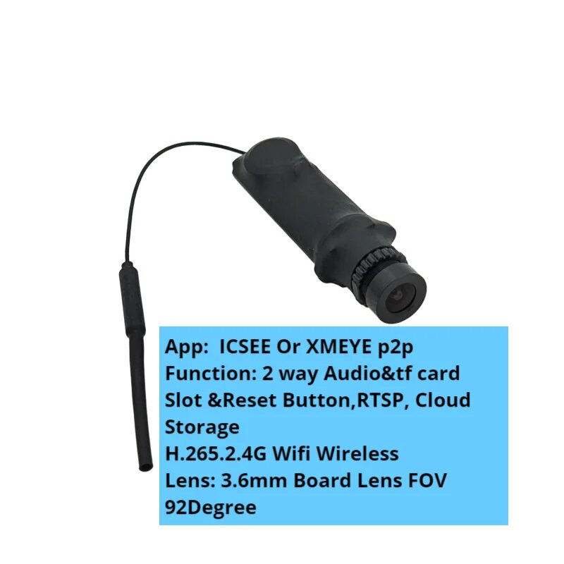Мини IP-камера WiFi V380 или ICSEE 3MP ICSEE -3.6mm Lens, Европейская вилка (EU Plug)