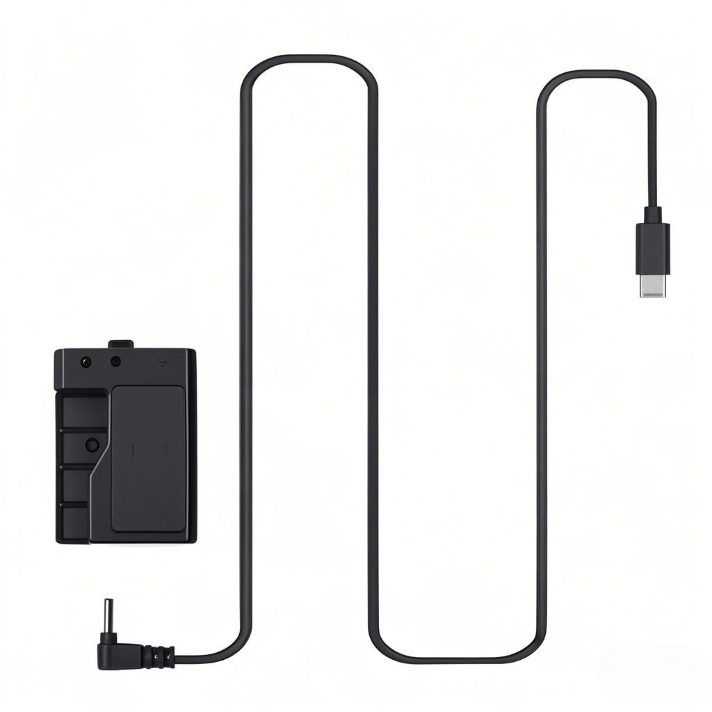 Кабель PD USB Type-C к имитационной батарейке DR-E10 DC Coupler замена LP-E10 для Canon Rebel T7 T6 T5 T3 Kiss X50 X70 1100D 1200D 1300D 1500D 2000D черный пластик Type-C QC PD.9V/12V 8.4V 2A 5*3.6*1.5cm 14g 39g 1 имитационная батарейка 1 кабель