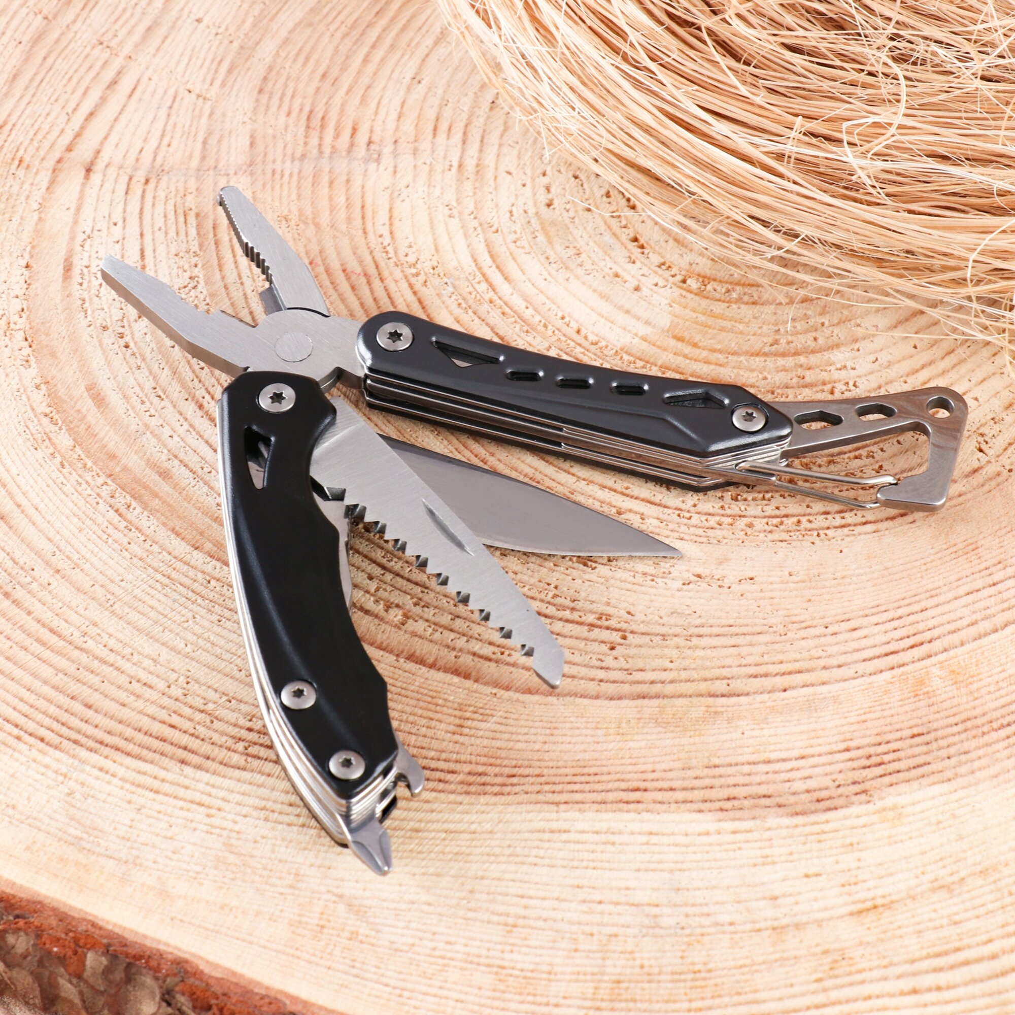 Мультитул Сима-ленд 6 в 1, с плоскогубцами, 120 мм, 1 шт, черный