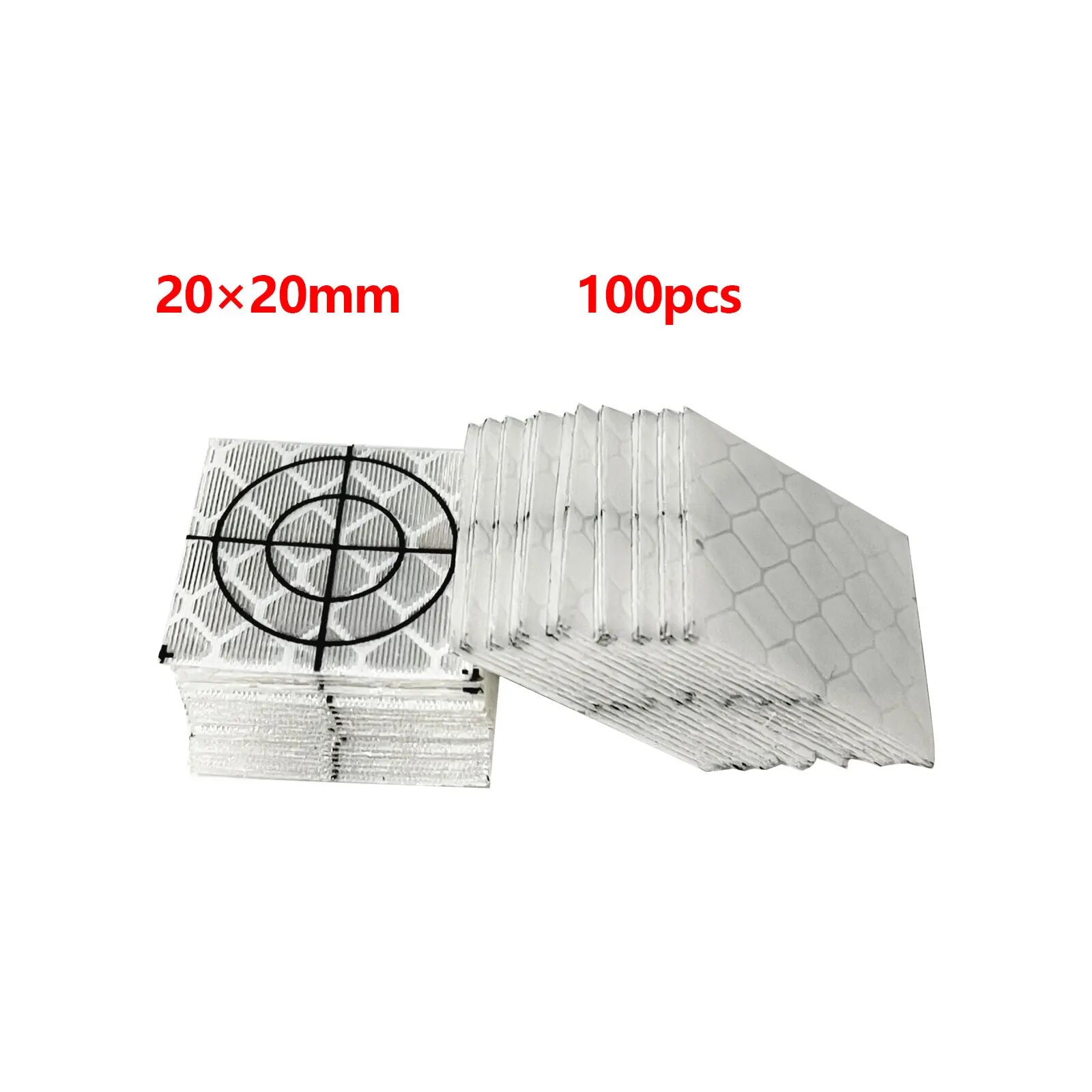 Отражатели для тахеометров 20/30/40/50/60 мм, белые 20x20MM