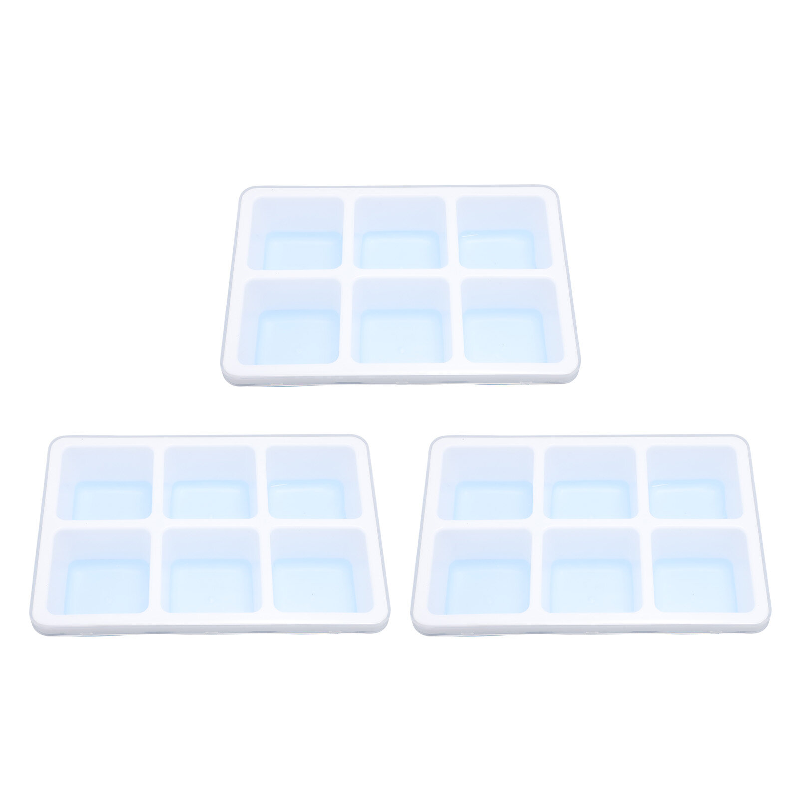 Набор из 3 силиконовых формочек для льда с отстегивающимися крышками, предназначенных для коктейлей и виски.