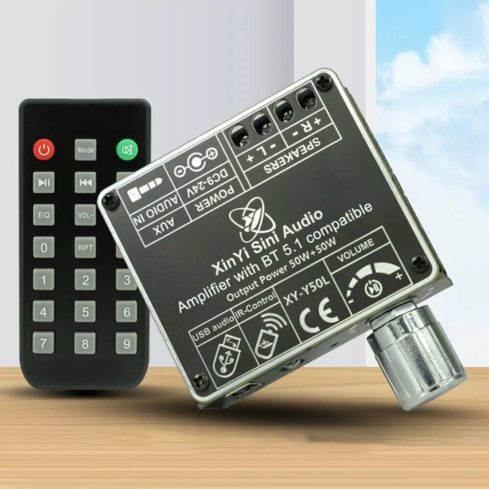 Мощная стерео Bluetooth-плата усилителя, версия Bluetooth 5.1, совместимость с Android и iOS, беспроводное аудио