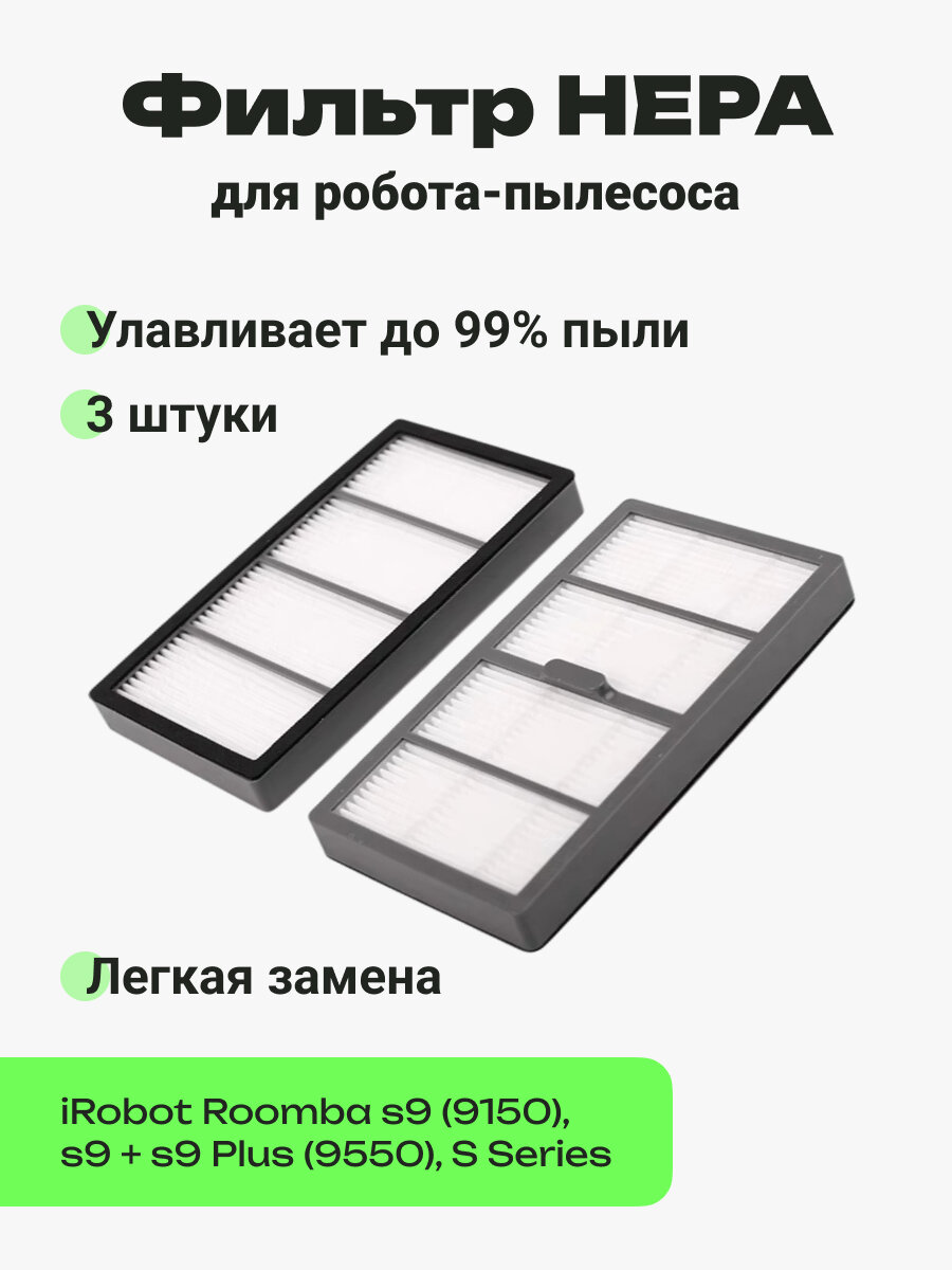 Hepa фильтр для для пылесосов iRobot Roomba s9 (9150) s9 + s9 Plus (9550) S Series