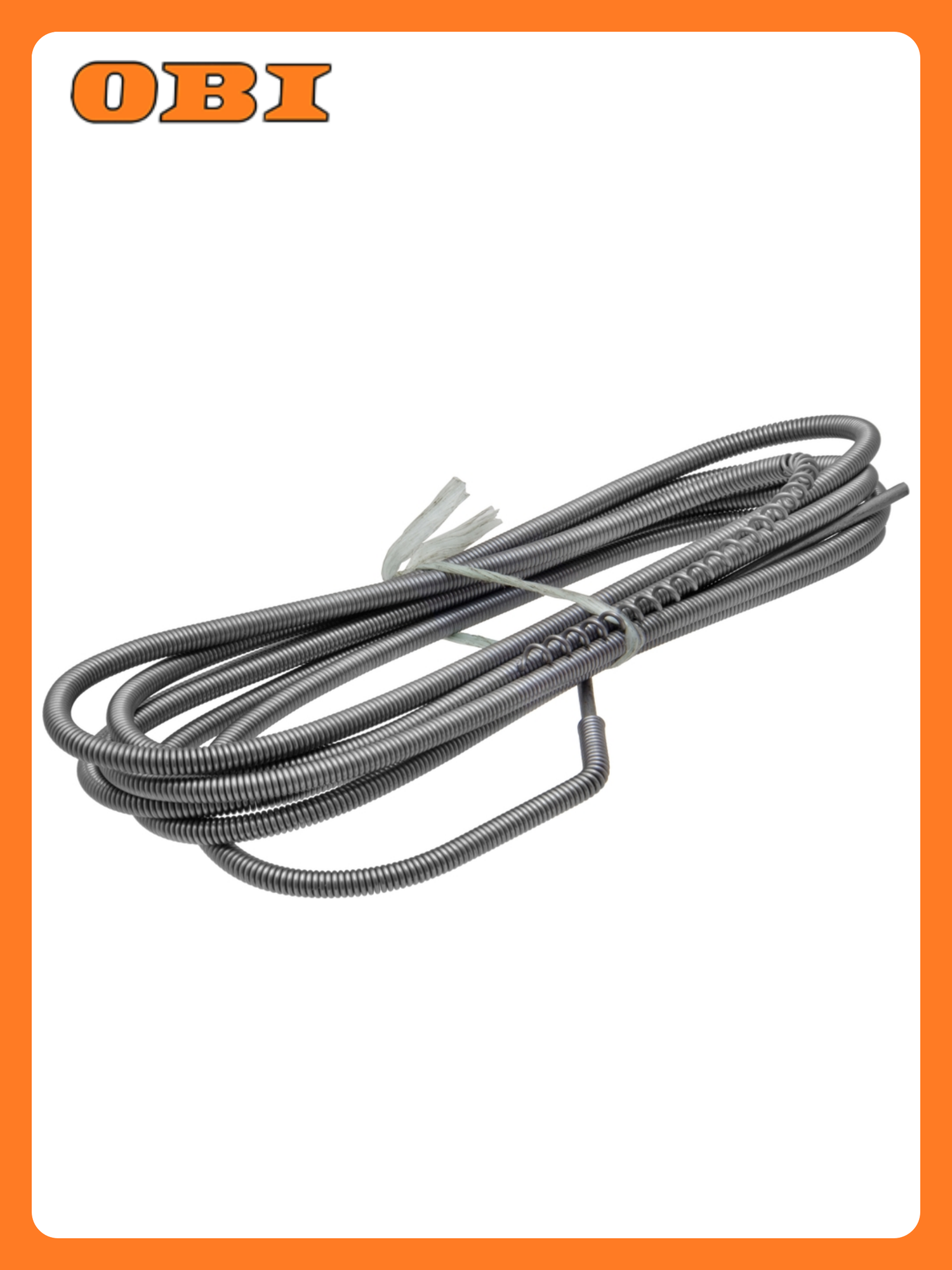 Трос сантехнический Masterprof MPF, для прочистки труб, серебристый, 5,5мм х 3м