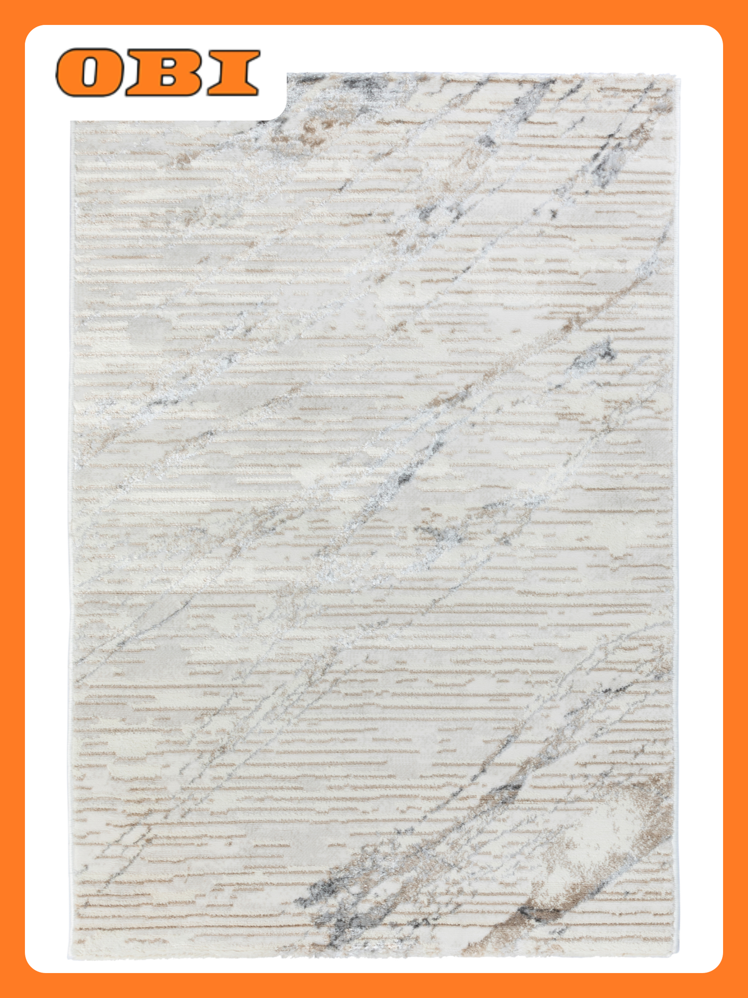 Ковер SIRIUS 1.6*2.3 м, бежевый, прямоугольная, высота ворса 7 мм, толщина 9 мм, материал основы джут