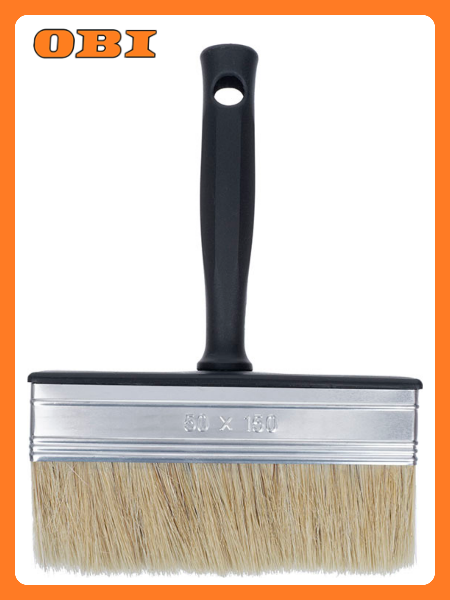 Кисть ракля KORVUS натуральная щетина, пластик. рукоятка, 50х150мм