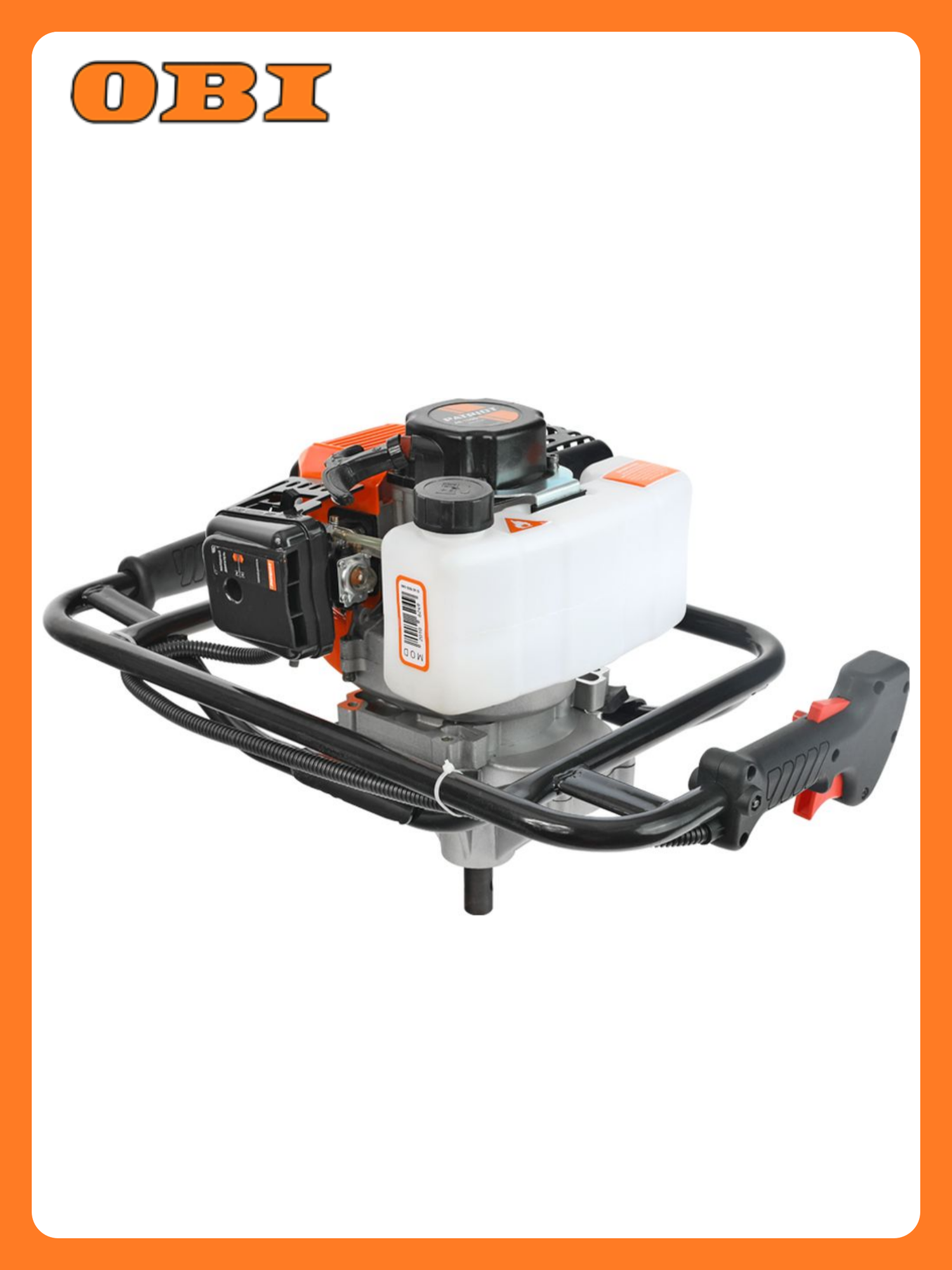 Мотобур PATRIOT AE150D, бензиновый, без шнека, 3 л. с, 52 см³, черный