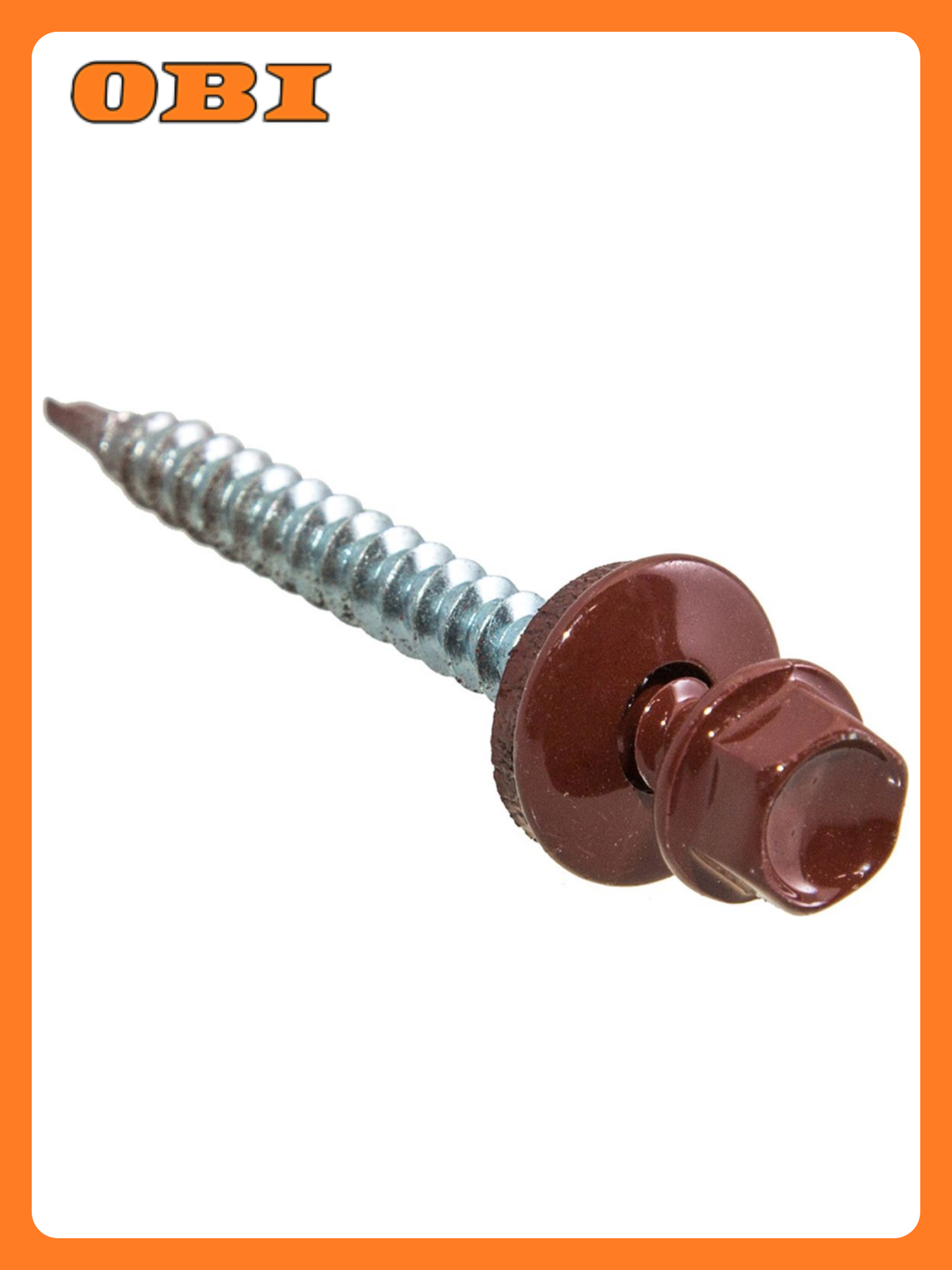 Саморезы Стройбат 4,8x35 мм шестигранные кровельные темно красные 60 шт