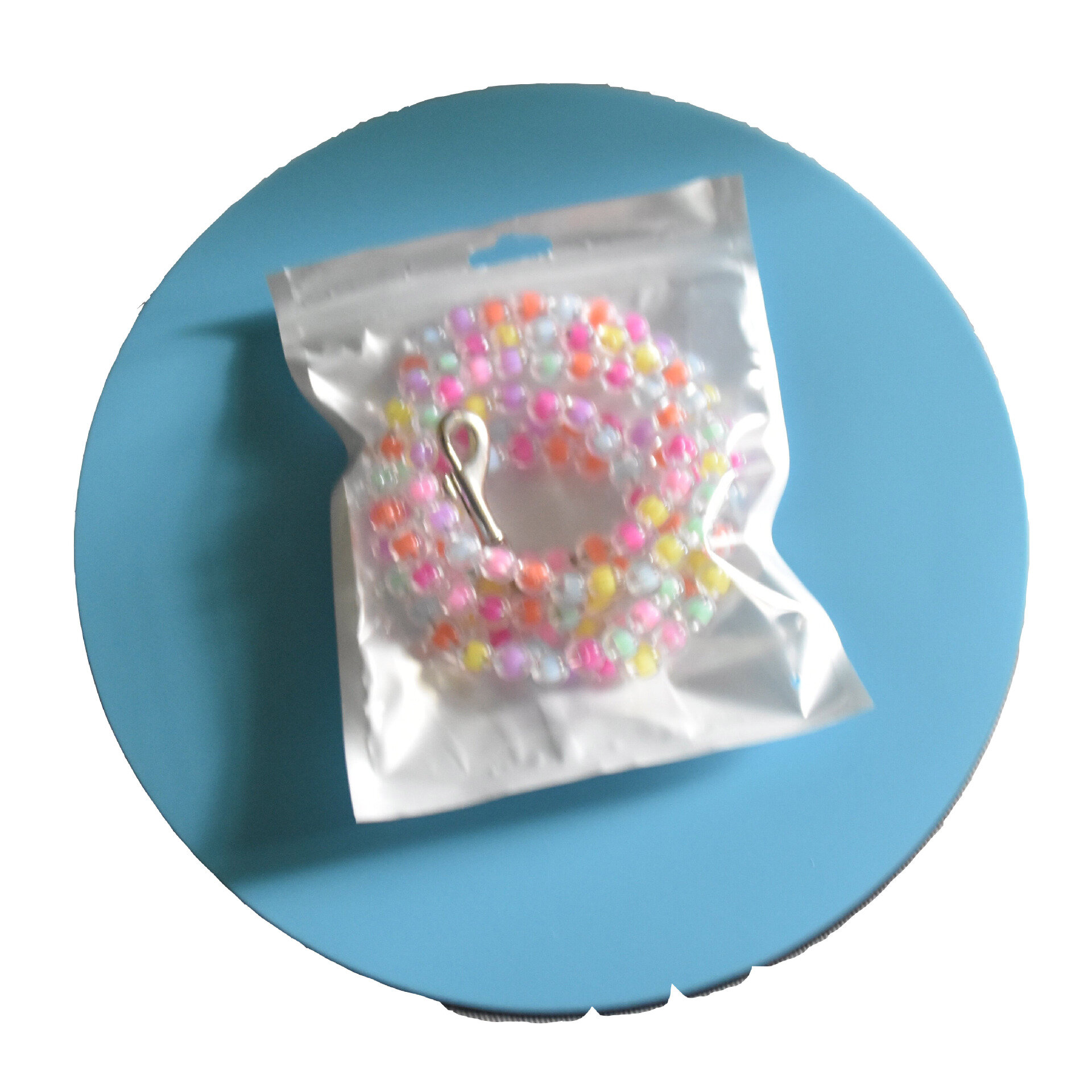 Стальной поводок с бусинами из каната для малых и средних собак, всесезонный, цветной, упакованный в OPP-мешок, для