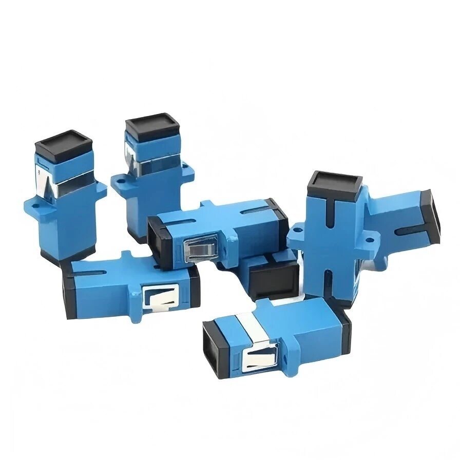 Адаптер оптоволоконного разъема SC UPC синего цвета