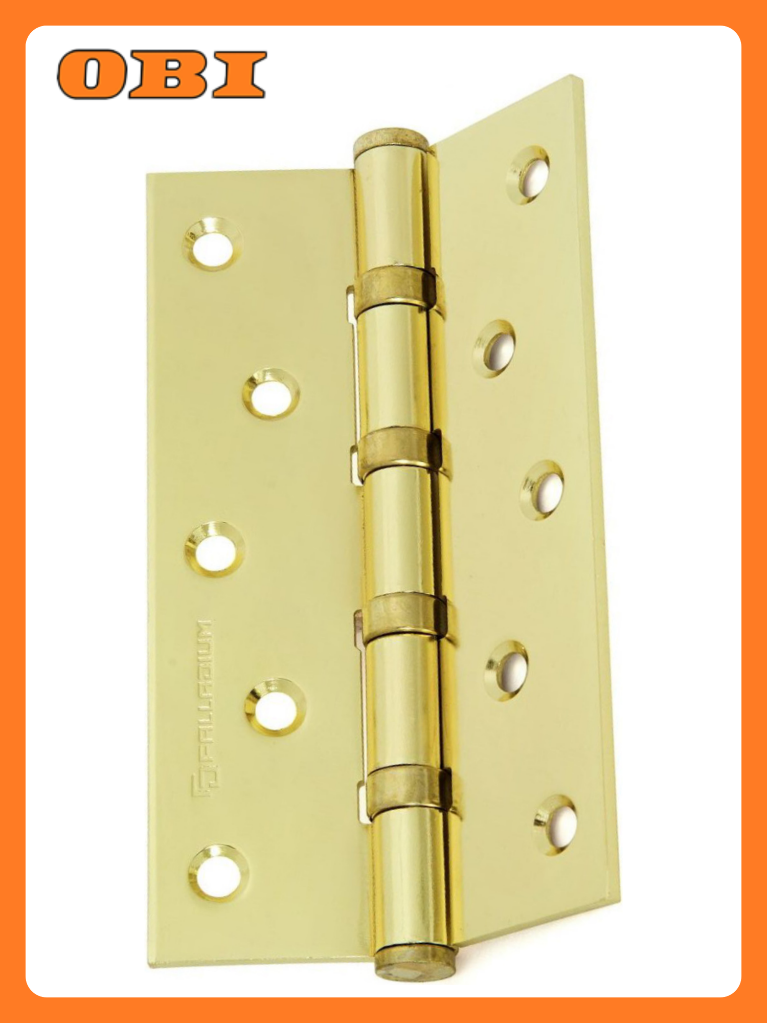 Дверная петля универсальная врезная Palladium 125х75х2,5 мм золото