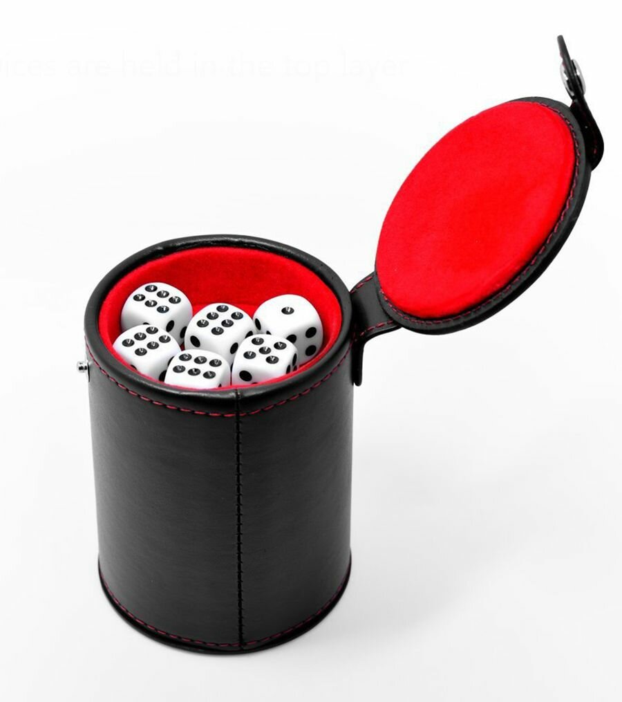 Стакан для игры в кости из кожзама