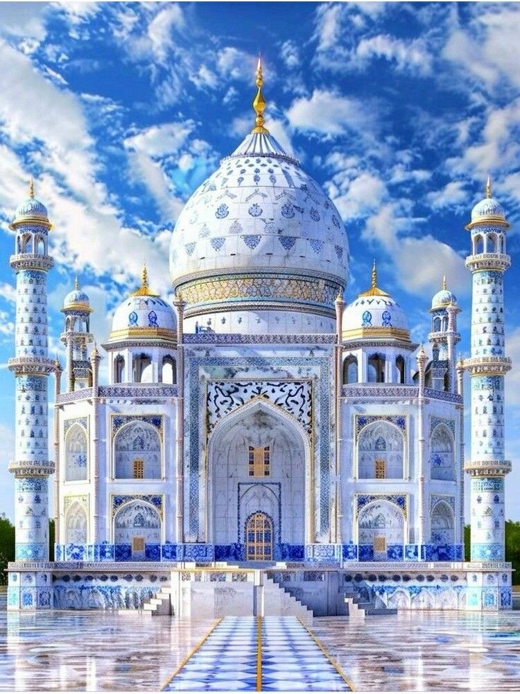 Алмазная картина "Мечеть Хур Шариф" / Алмазная вышивка / Круглые стразы 40х50 см