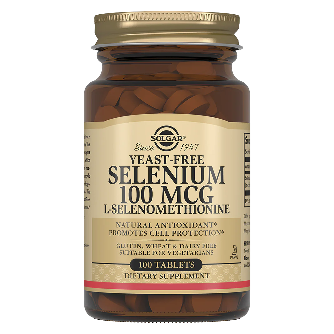 SOLGAR, Selenium, Селен микроэлемент селеноцистеин в таблетках, 100 мкг, 100 шт.