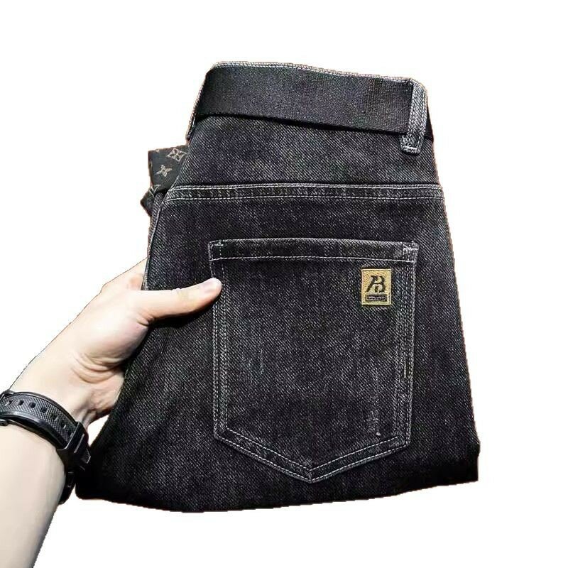 MON Мужские Джинсы Весна Новые Корейский Стиль Слим Эластичные Деним, Размер_31
