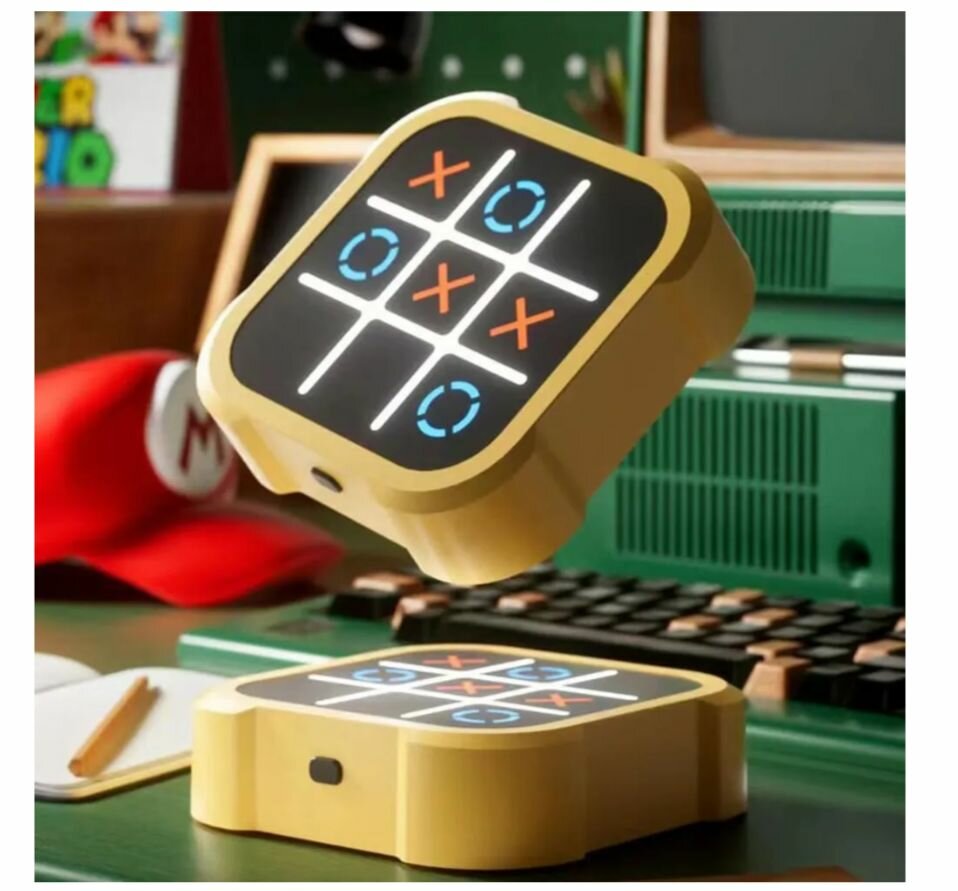 Электронные Крестики нолики, Развивающие Навыки И Память, Подарок На Все Возрасты, желтый