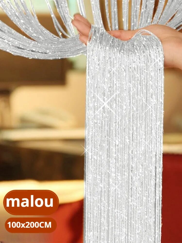 Занавеска нитяная Нитяные шторы кисея 100x200