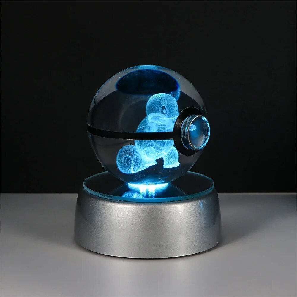 3D-светильник Pokemon Squirtle, хрустальный шар 5 см